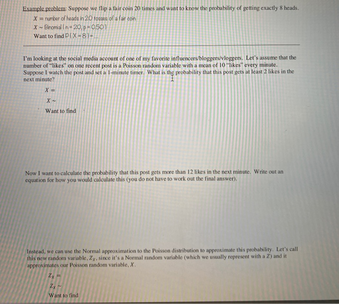 Solved Example problem: Suppose we flip a fair coin 20 times | Chegg.com