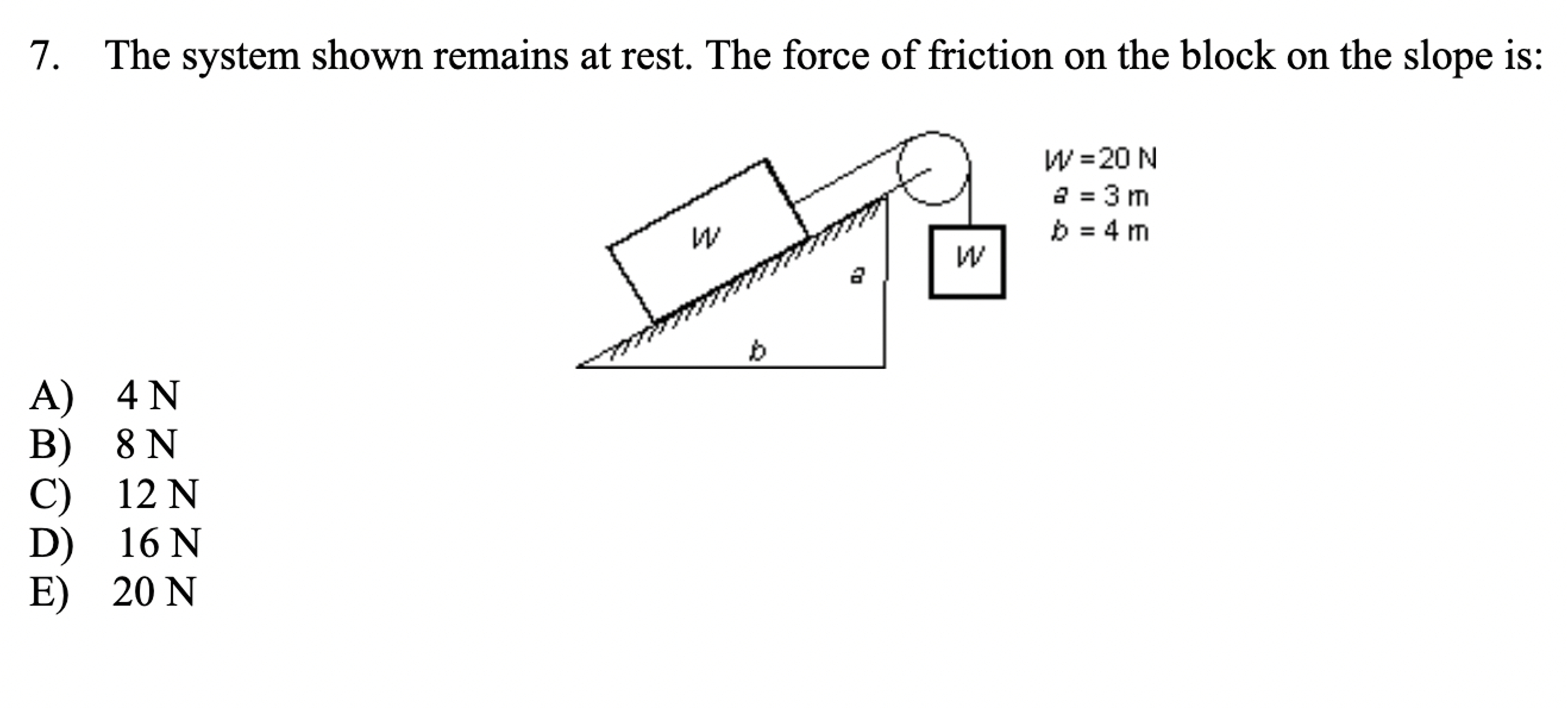 Solved The system shown remains at rest. The force of | Chegg.com