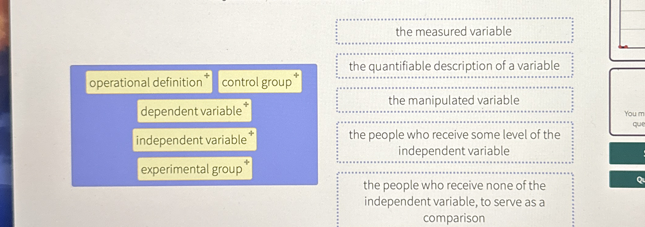 q,the measured variableoperational definition | Chegg.com