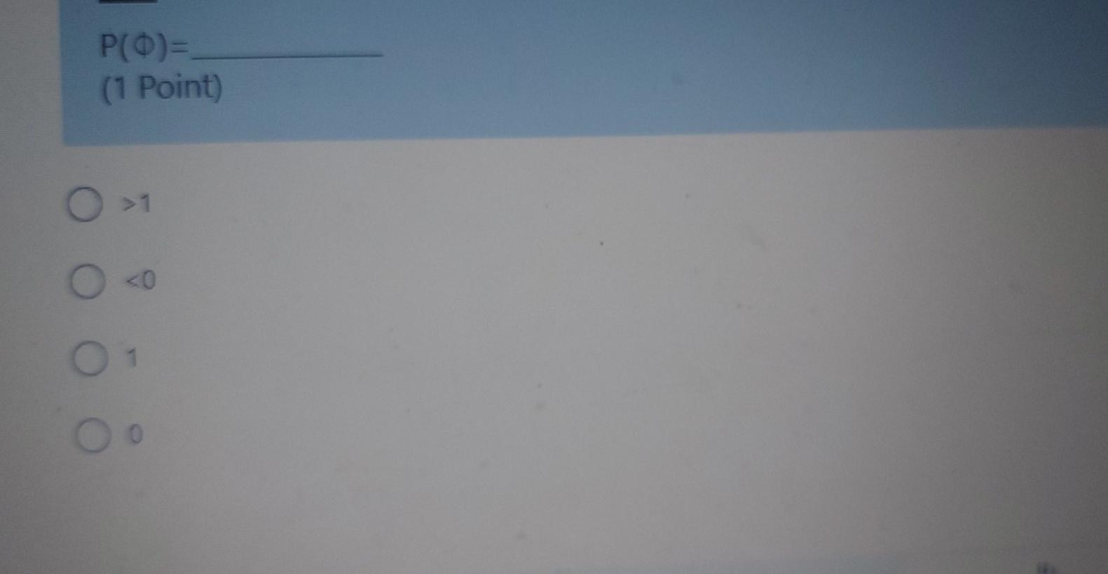 Solved P(O)= (1 Point) 1 | Chegg.com