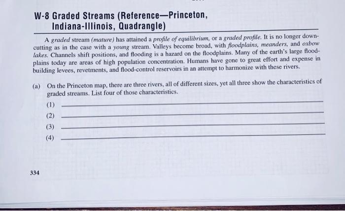 Solved W-8 Graded Streams (Reference-Princeton, | Chegg.com