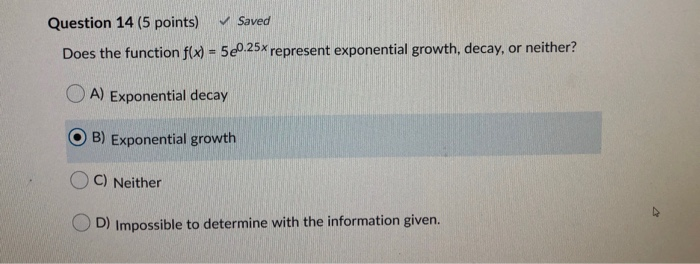Solved Saved Question 14 (5 points) Does the function f(x) | Chegg.com