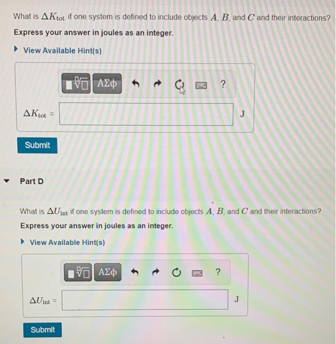Solved Object A is stationary while objects B and C are in | Chegg.com