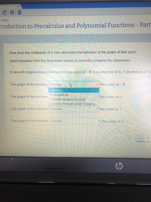 Solved How does the multiplicity of a zero determine the | Chegg.com