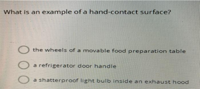 Solved What is an example of a hand-contact surface? the | Chegg.com