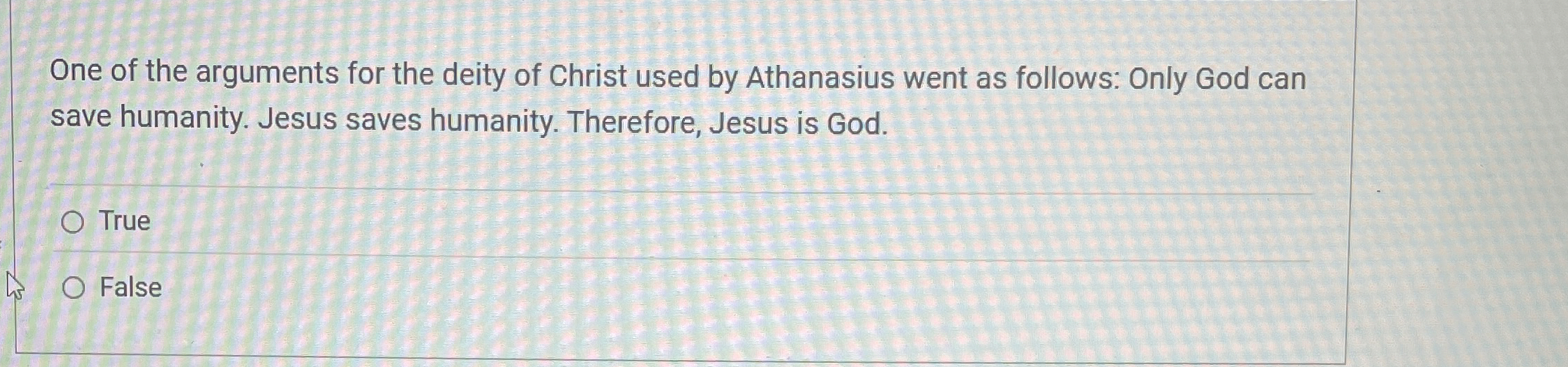 Solved One of the arguments for the deity of Christ used by | Chegg.com