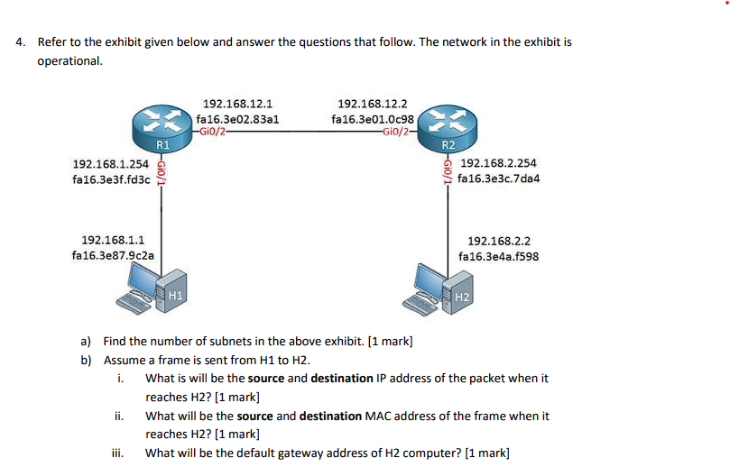 Solved a) ﻿Write static routes [commands] ﻿tor router A. [3 | Chegg.com