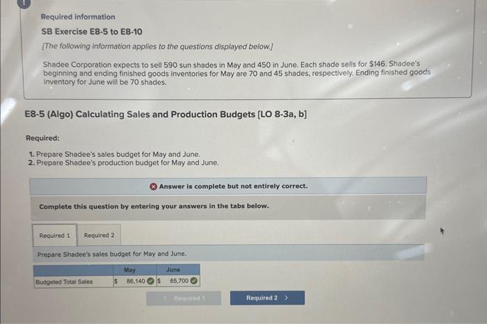 Solved Required information SB Exercise E8-5 to E8-10 [The | Chegg.com