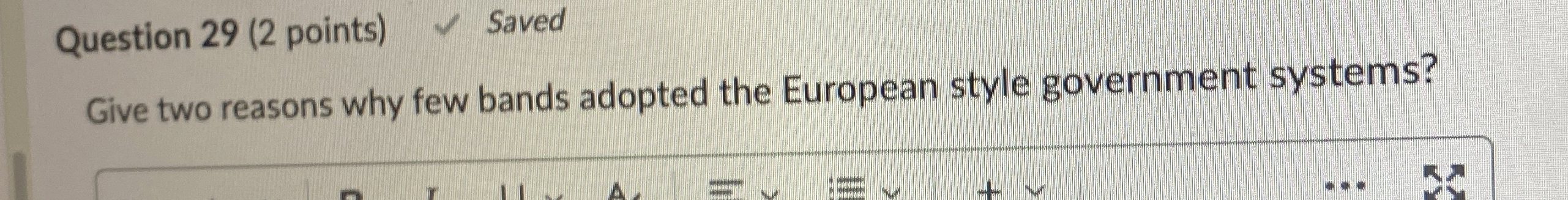 Question 29 (2 ﻿points) ﻿SavedGive two reasons why | Chegg.com