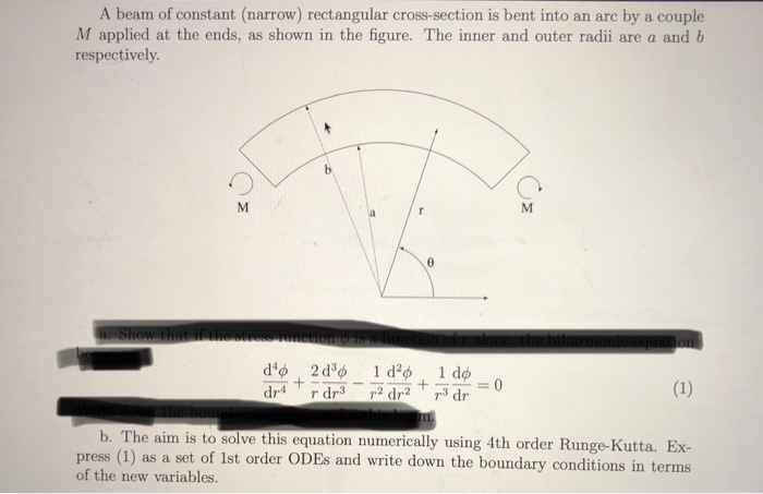 Solved A beam of constant (narrow) rectangular cross-section | Chegg.com