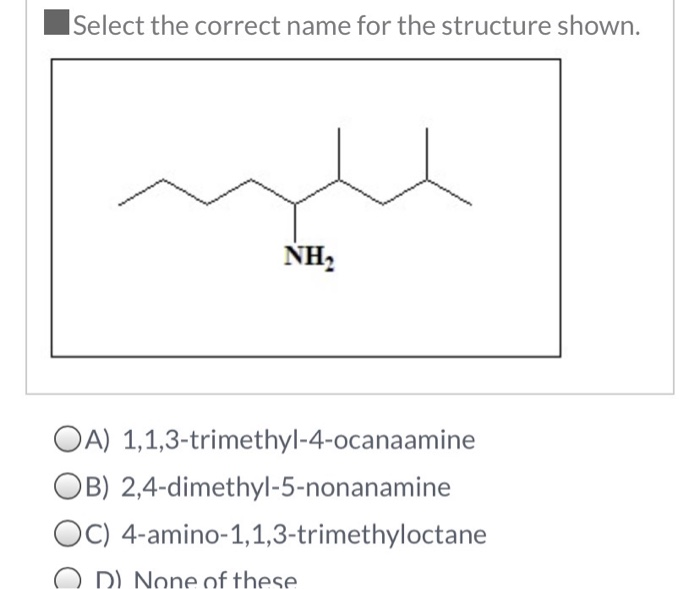 Solved Select the correct name for the structure shown. mu | Chegg.com
