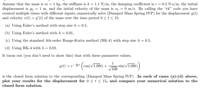 Solved Do not code just solve numerically. | Chegg.com