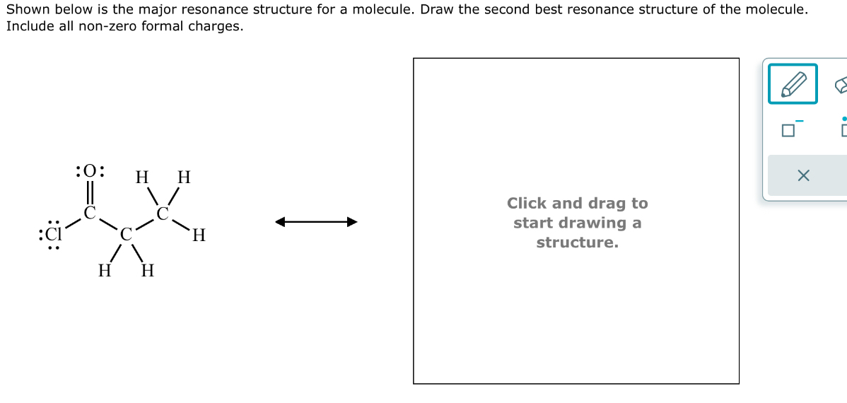 Solved Shown below is the major resonance structure for a | Chegg.com