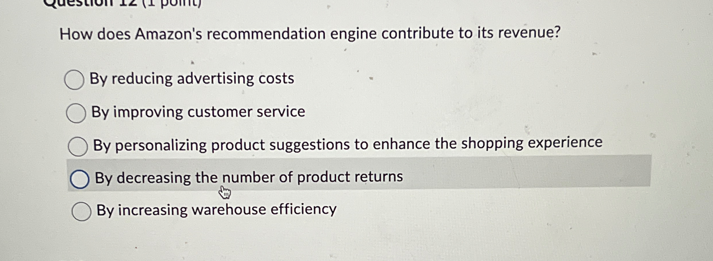 Solved How does Amazon's recommendation engine contribute to | Chegg.com