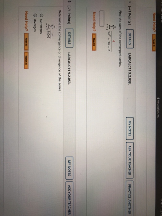 Solved ULT webassign.net Need Help? Read It 5. (-/1 Points] | Chegg.com