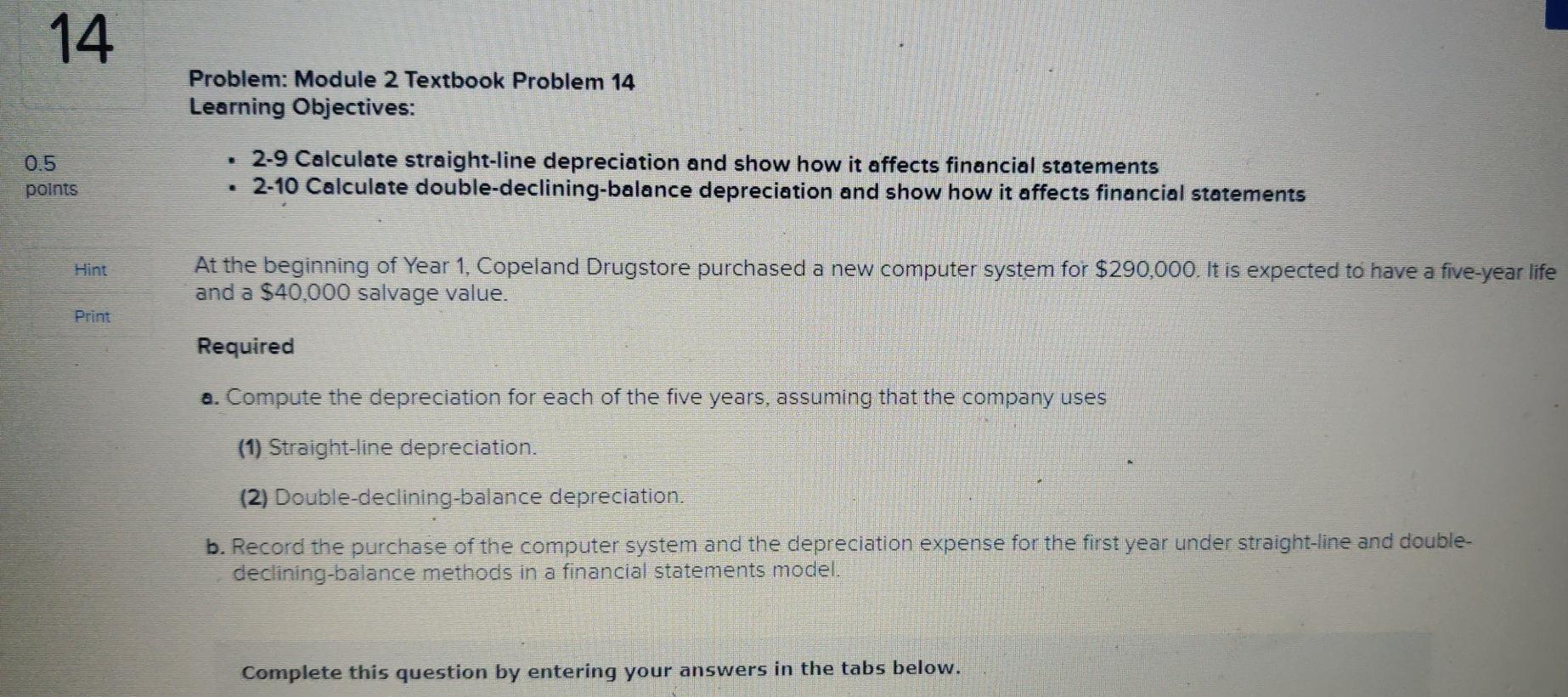 Solved 14 Problem: Module 2 Textbook Problem 14 Learning | Chegg.com
