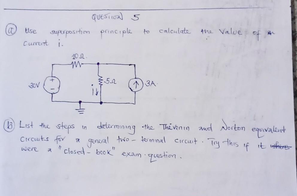 Solved Use superposition principle to calculate the value of | Chegg.com