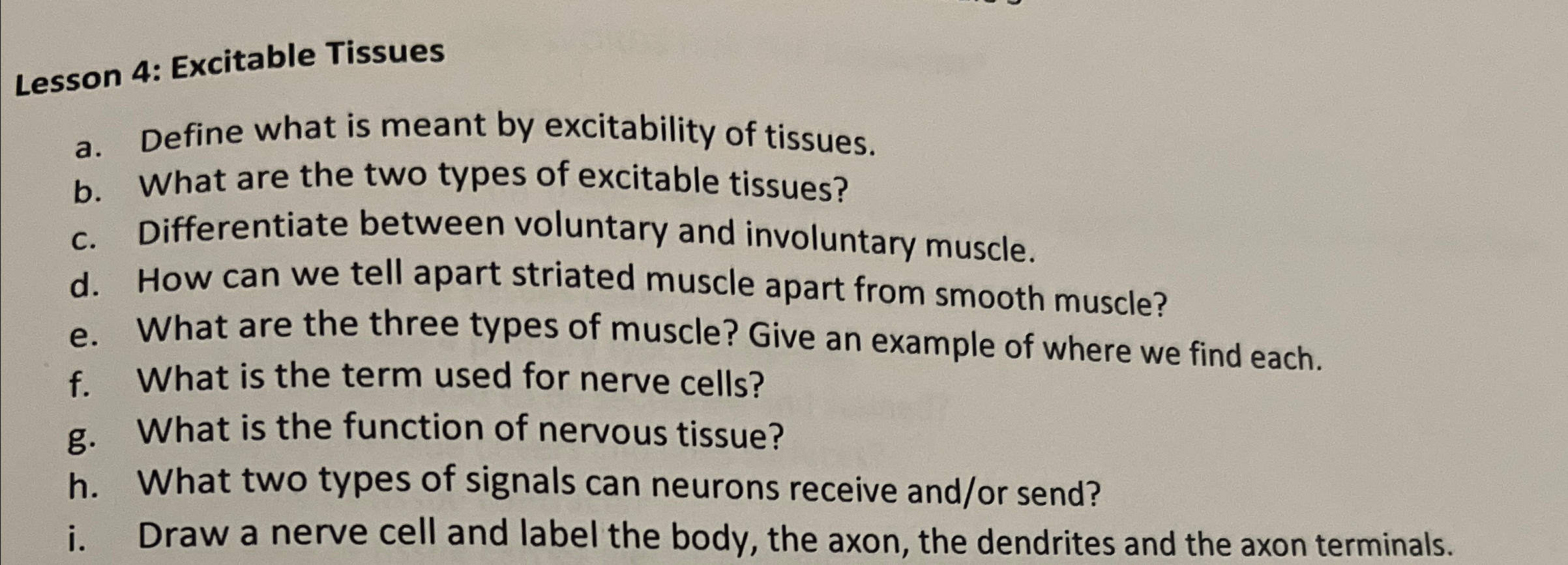 Solved Lesson 4: Excitable Tissuesa. ﻿Define what is meant | Chegg.com
