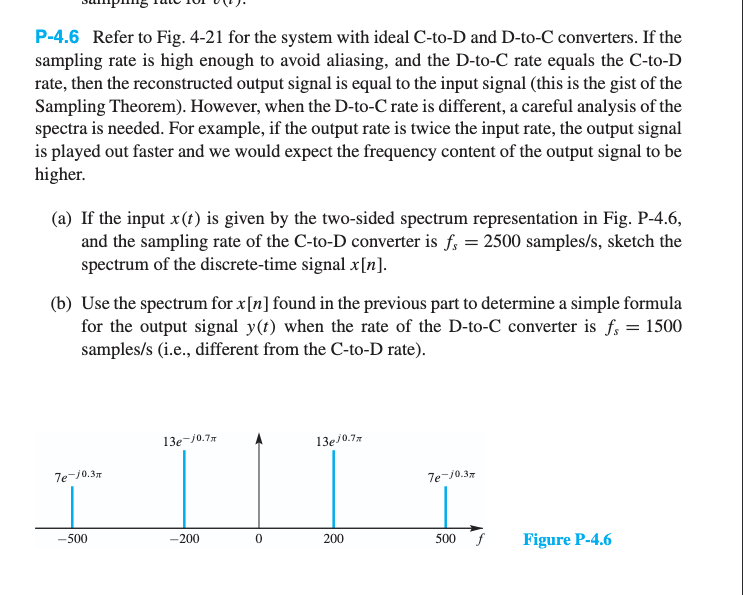Solved P-4.6 ﻿Refer to Fig. 4-21 ﻿for the system with ideal | Chegg.com