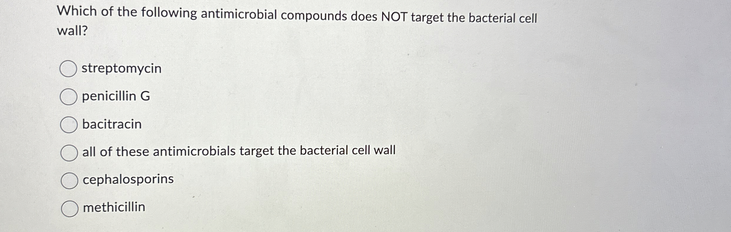 Solved Which of the following antimicrobial compounds does | Chegg.com