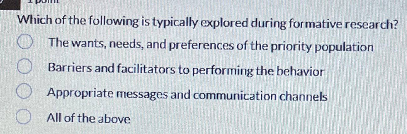 Solved Which of the following is typically explored during | Chegg.com