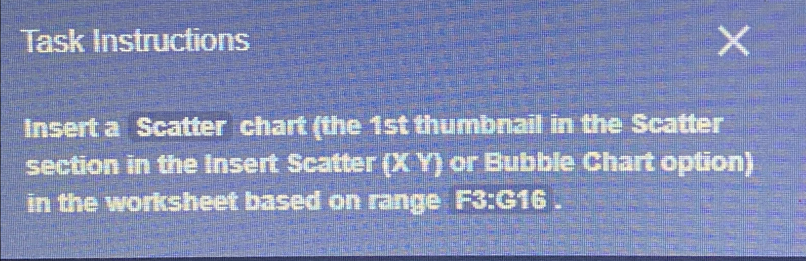 Solved Task InstructionsInserta Scatter chart (the 15t | Chegg.com