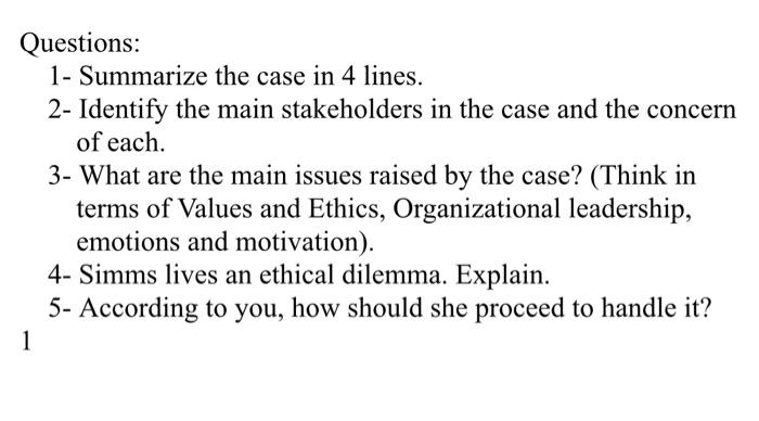 Solved Opening case: Louise Simms and the government | Chegg.com