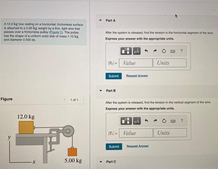 Solved A 12.0 kg box resting on a horizontal, frictionless | Chegg.com