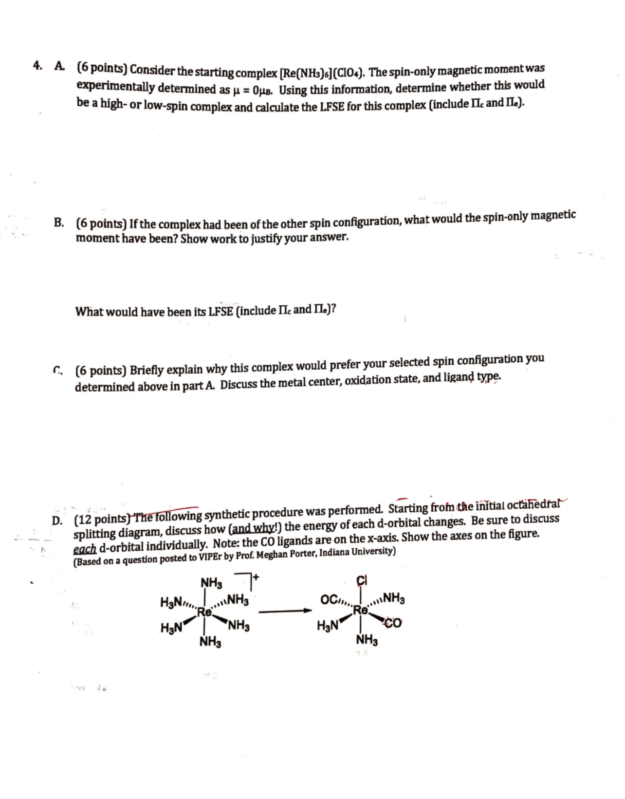 Solved A. (6 ﻿points) ﻿Consider the starting complex | Chegg.com