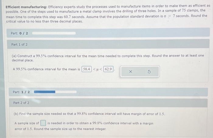 Solved Efficient manufacturing: Efficiency experts study the | Chegg.com