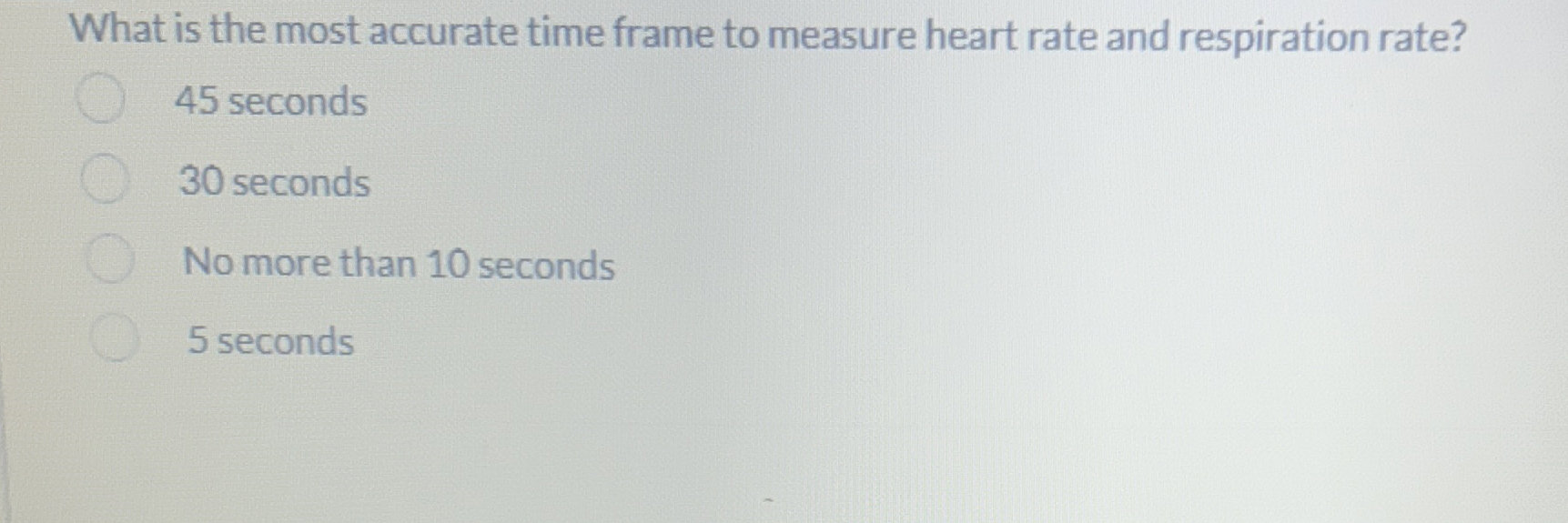 Solved What is the most accurate time frame to measure heart | Chegg.com
