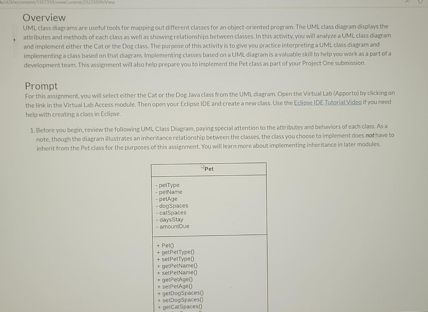 Overview UML class diagrams are useful tools for | Chegg.com