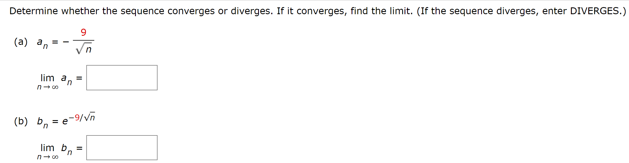 Solved Determine whether the sequence converges or diverges. | Chegg.com