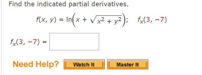 Solved Find the indicated partial | Chegg.com