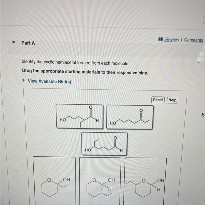 Solved identify the cyclic hemiacetal form each molecule. | Chegg.com