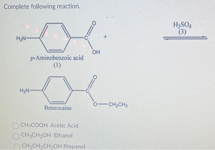 Solved Complete following reaction. CH3COOH Acetic Acid | Chegg.com