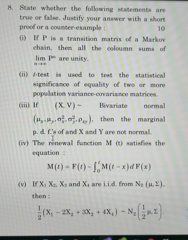 Solved State whether the following statements are true or | Chegg.com