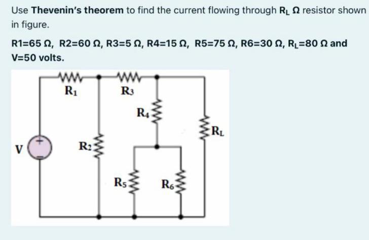 Solved Use Thevenin's theorem to find the current flowing | Chegg.com