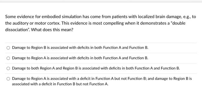 Solved Some evidence for embodied simulation has come from | Chegg.com