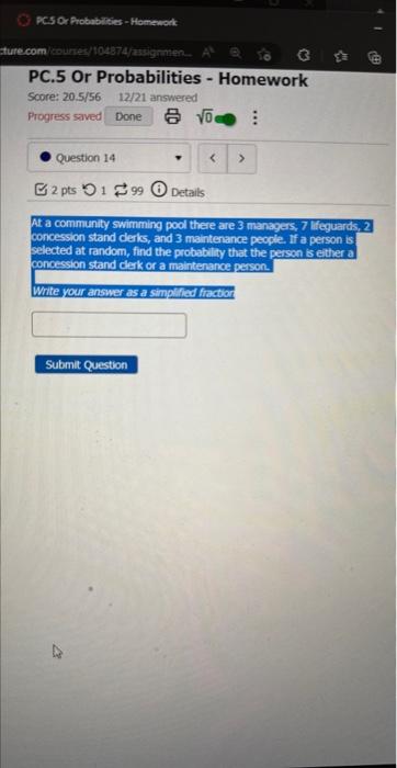 Solved PCS Or Probubilies - Homework PC.5 Or Probabilities - | Chegg.com