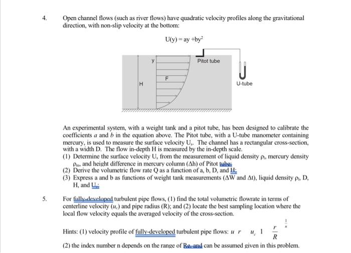 Solved Open channel flows (such as river flows) have | Chegg.com
