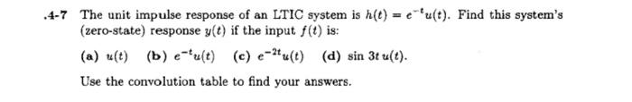 Solved 1 7 The Unit Impulse Response Of An Ltic System Is