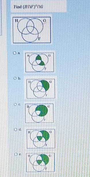Solved Find (H∩E)e∩G a. b. c. d.Question 7 Not yet answered | Chegg.com