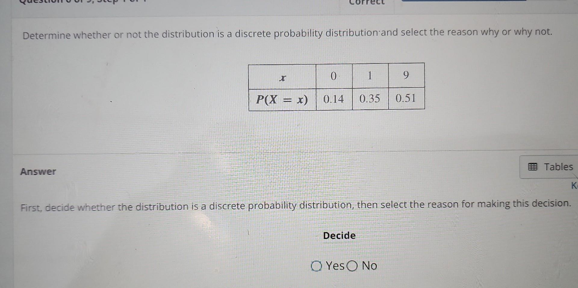 Solved Determine whether or not the distribution is a | Chegg.com