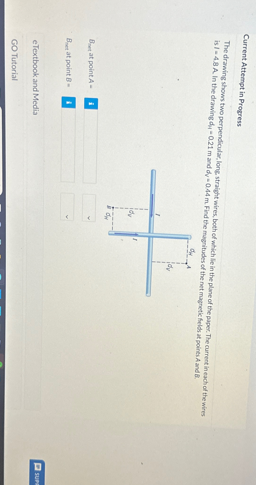 Current Attempt in ProgressThe drawing shows two | Chegg.com