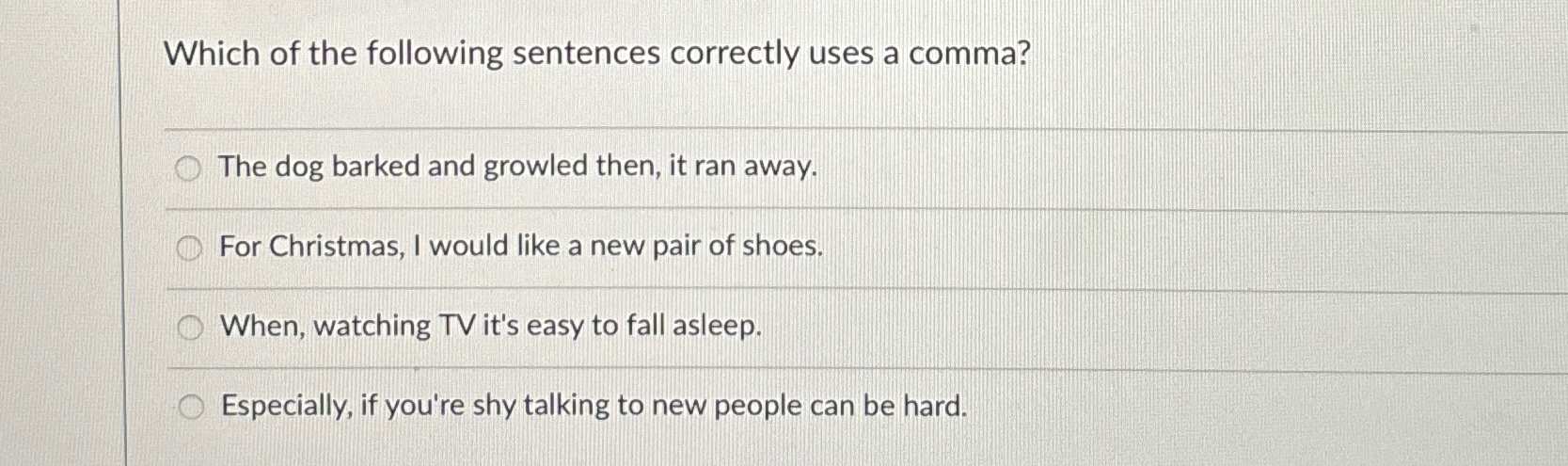 Solved Which of the following sentences correctly uses a | Chegg.com