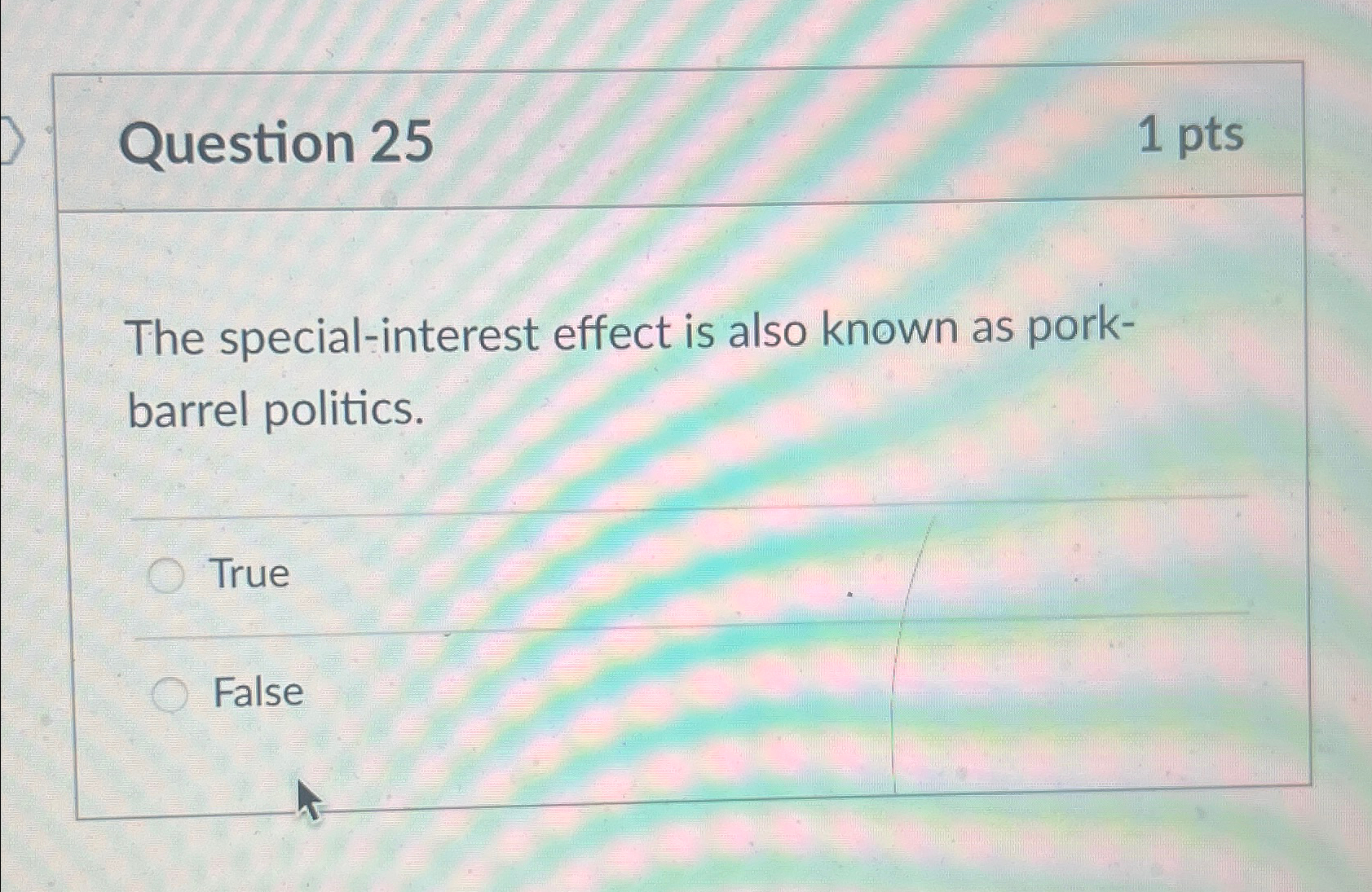 Solved Question 251ptsThe special-interest effect is also | Chegg.com