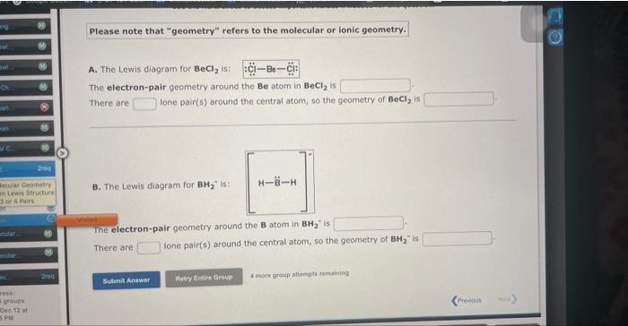 Solved A. The Lewis diagram for CH3∗ is: The electron-pair | Chegg.com