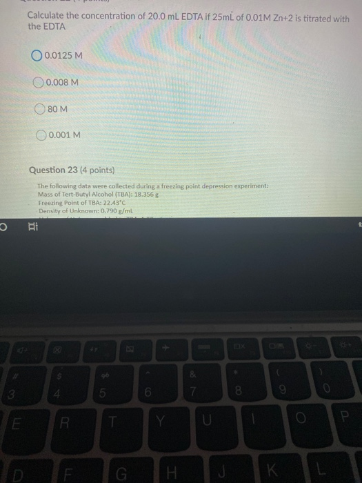Solved Calculate the concentration of 20.0 mL EDTA if 25mL | Chegg.com