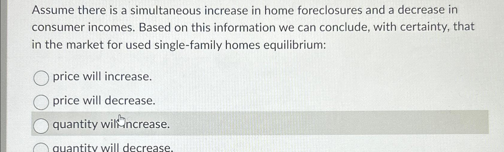 Solved Assume there is a simultaneous increase in home | Chegg.com